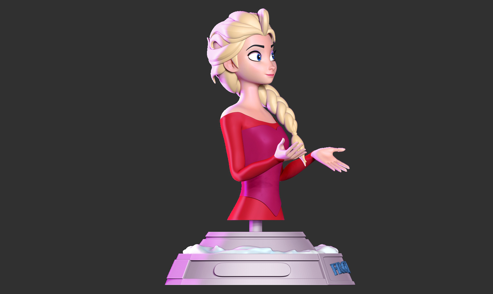 3D file Elsa bust・3D print object to download・Cults
