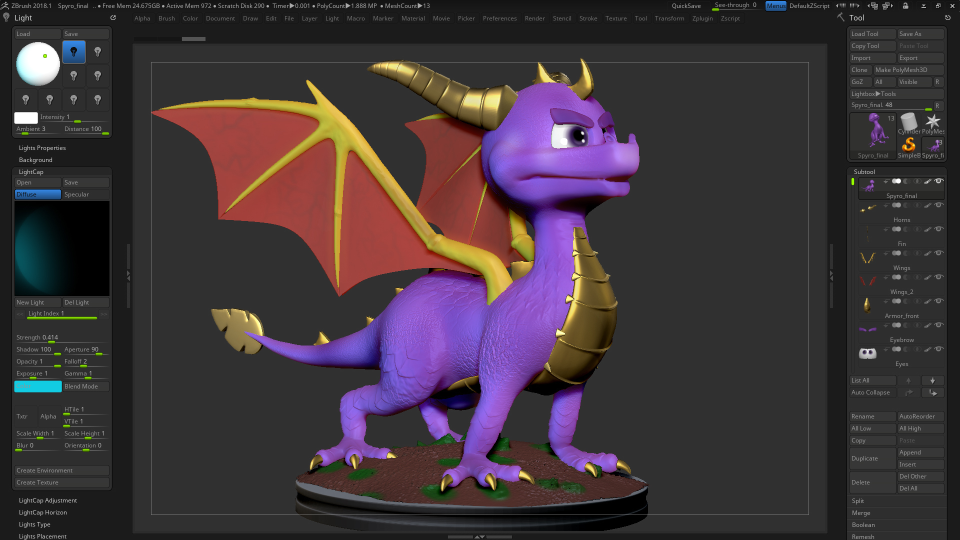 3D file Spyro the Dragon Fanart 🐉・3D printable model to download・Cults