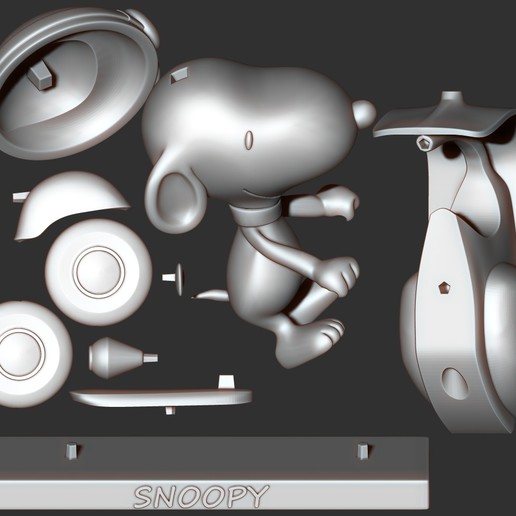 Download STL file Snoopy dog • Template to 3D print ・ Cults