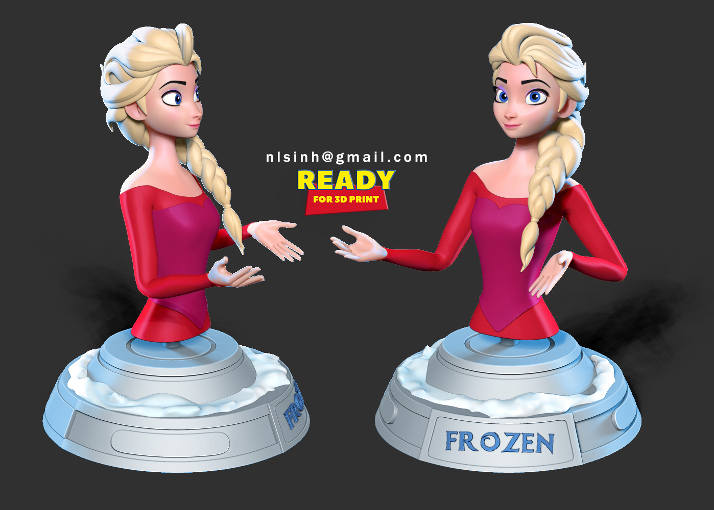 3D file Elsa bust・3D print object to download・Cults