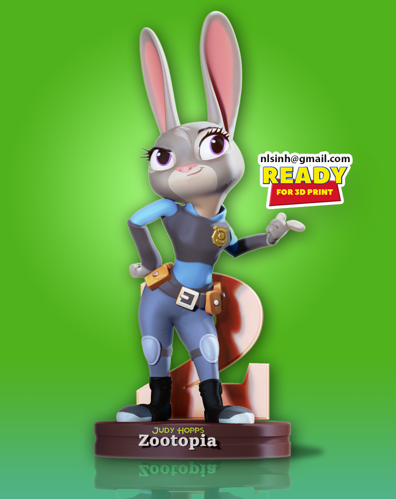 3D file Judy Hoops Fanart 👾・Design to download and 3D print・Cults