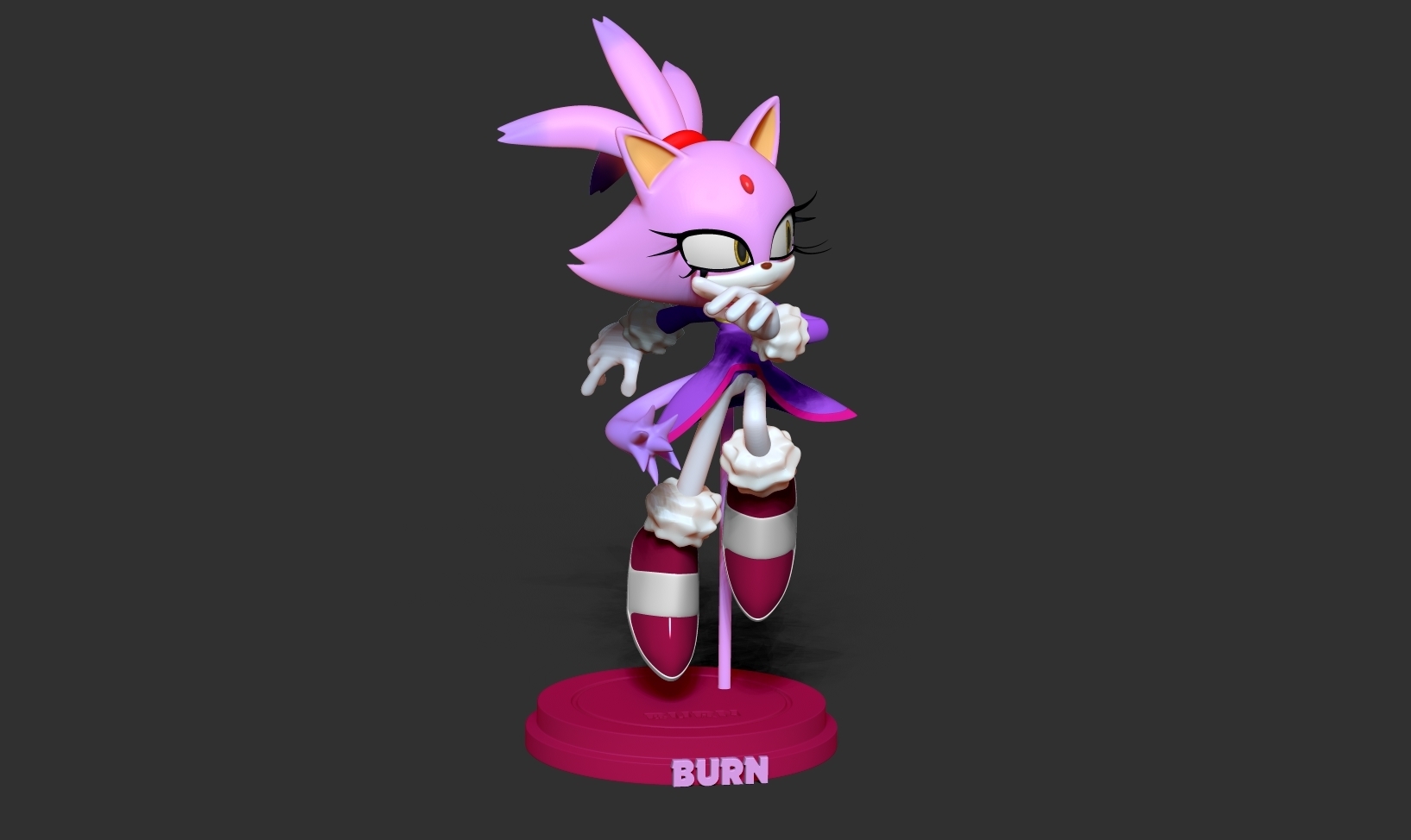 3D file Blaze the Cat - Sonic Fanart 🐱・Model to download and 3D print・Cults