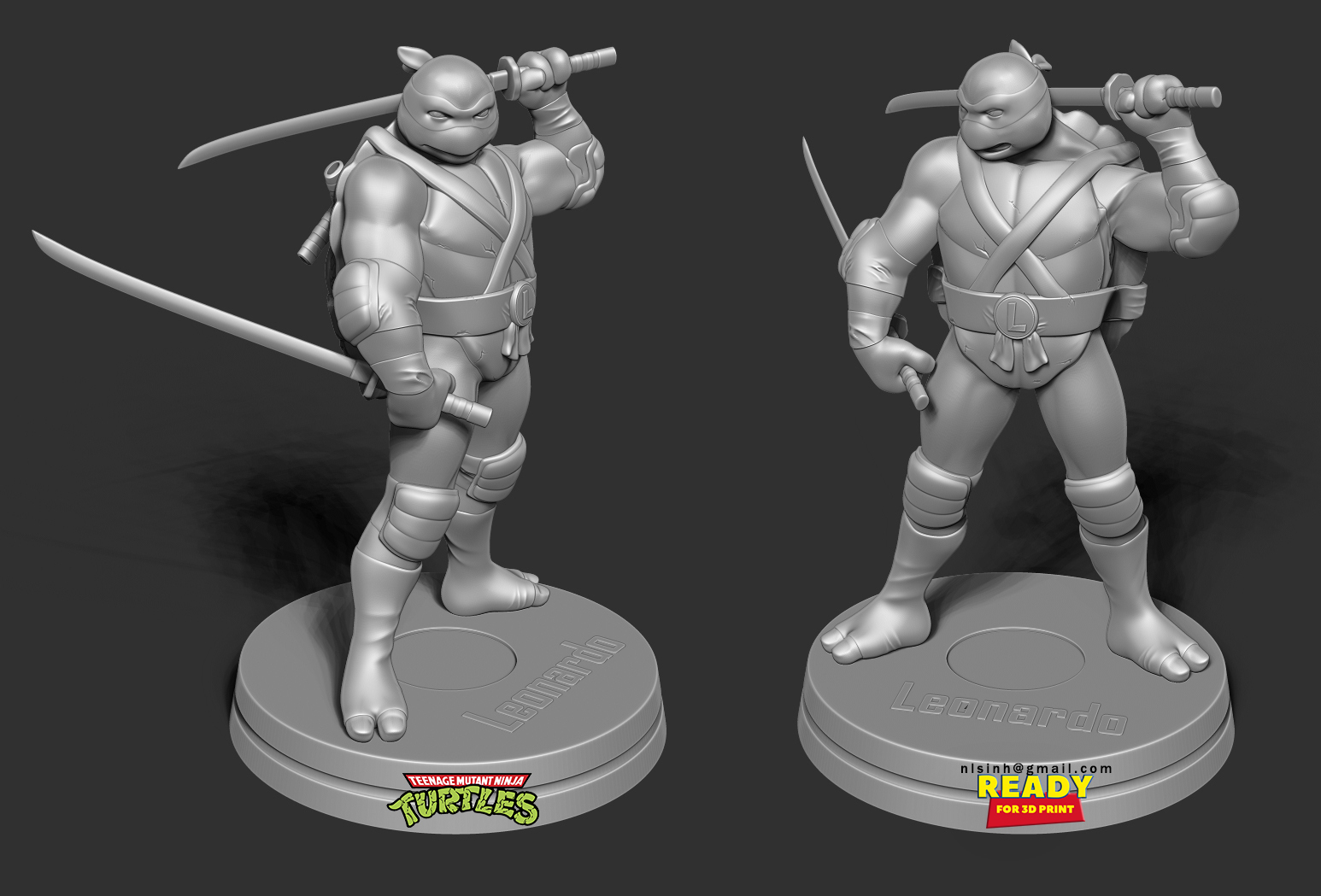 3D file Leonardo - TMNT Fanart ♌・3D printer design to download・Cults