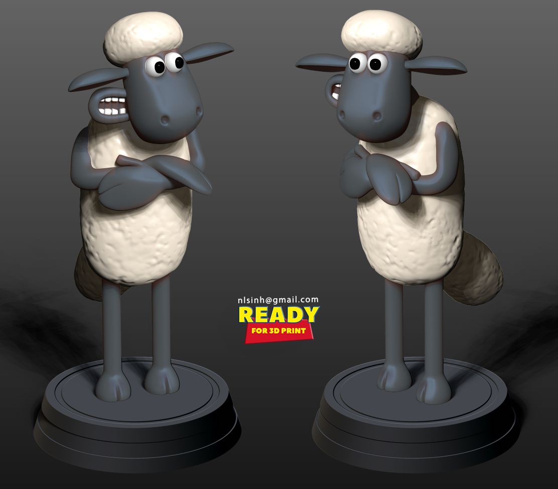 3D file Shaun the Sheep・3D printer design to download・Cults
