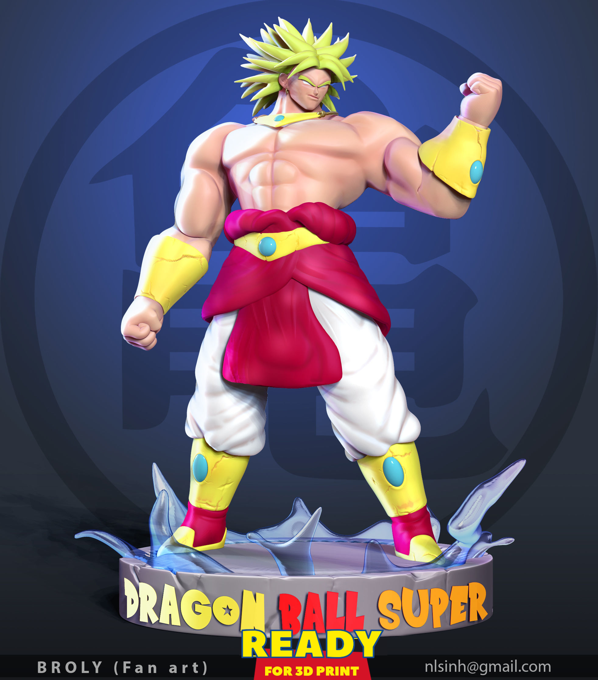 3D file Broly - Dragon Ball Super Fanart・3D printing design to download ...
