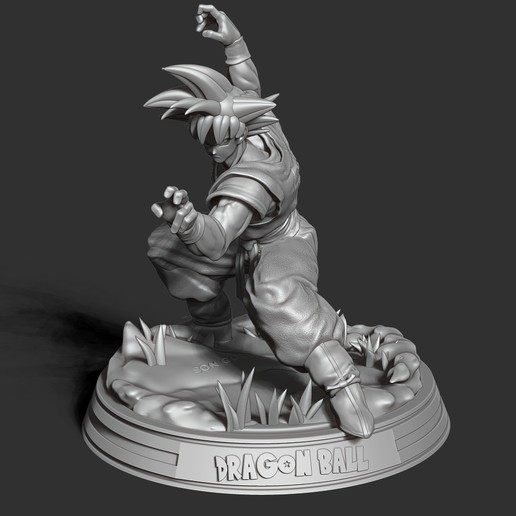 Download STL file Son Goku - Ready to fight • 3D printable template ・ Cults