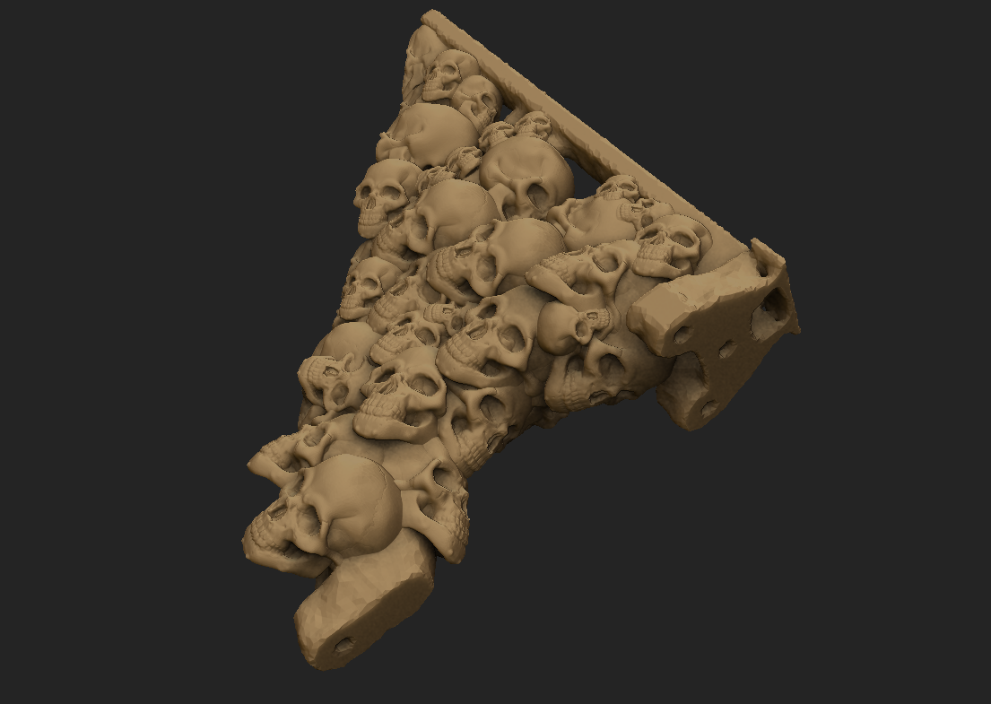 STL file Gothic Skull Book Shelf Bracket 💀・3D printable model to ...