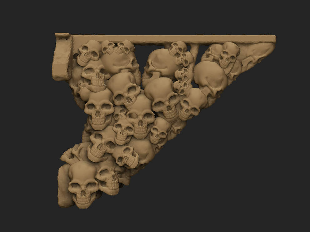 STL file Gothic Skull Book Shelf Bracket 💀・3D printable model to ...