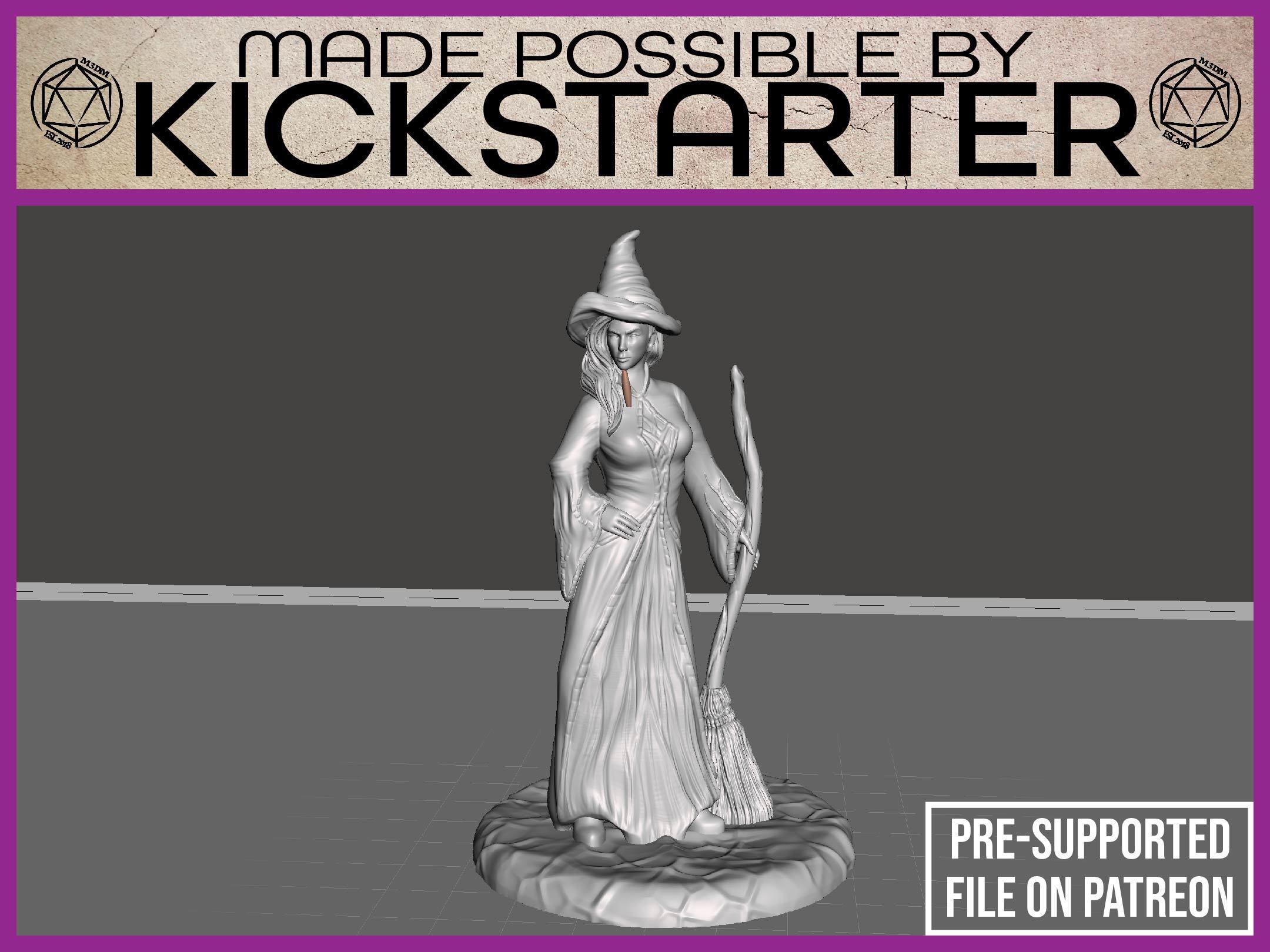 STL file Witch - Tabletop Miniature・Design to download and 3D print・Cults