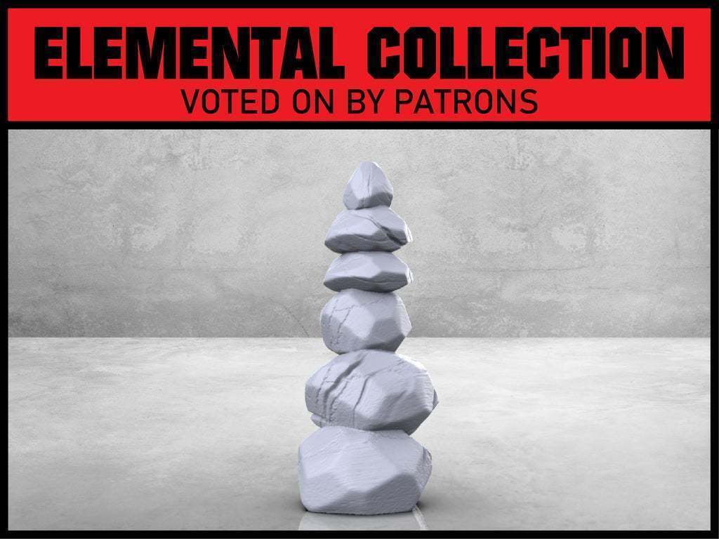 STL file Medium Rock Tower - Tabletop Scatter Terrain・Model to download ...