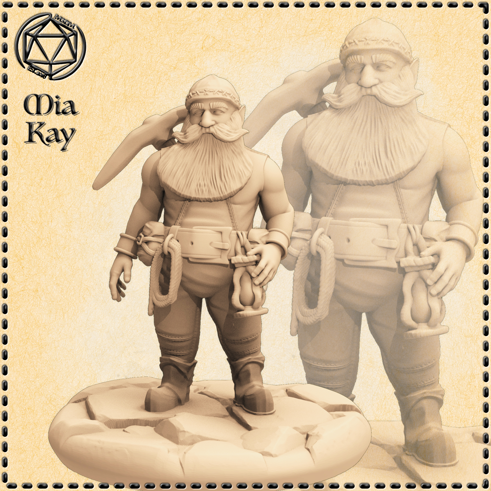 STL file Dwarf Miner・3D printable design to download・Cults