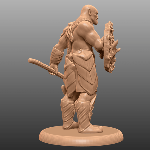 Download free 3D printing templates Orc Barbarian - Tabletop Miniature ...