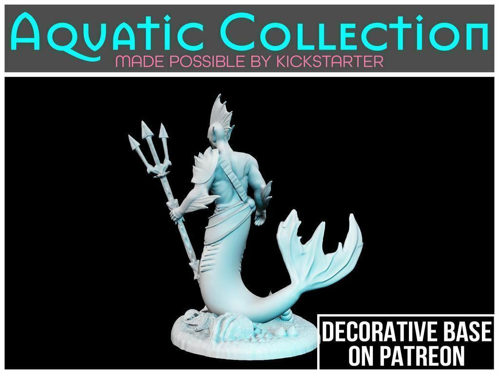 STL file Male Merfolk - Tabletop Miniature・3D printable model to ...