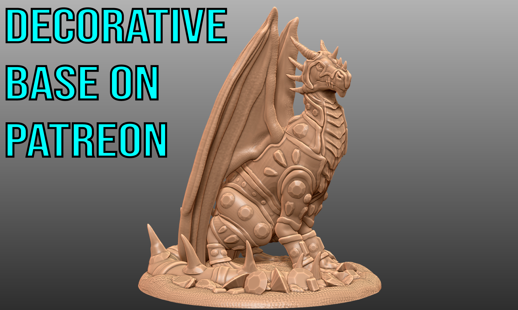 Free STL file Jeweled Dragon - Tabletop Miniature・3D printing idea to ...