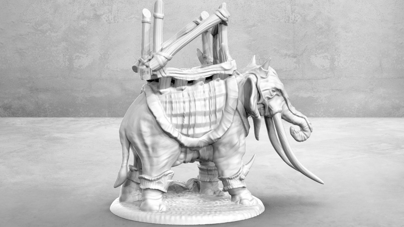 Free STL file War Elephant - Action Pose - Tabletop Miniature 🐘・3D ...