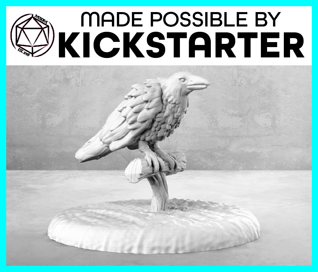 Fichier STL gratuit Corbeau - Pose décontractée - Miniature de table ...
