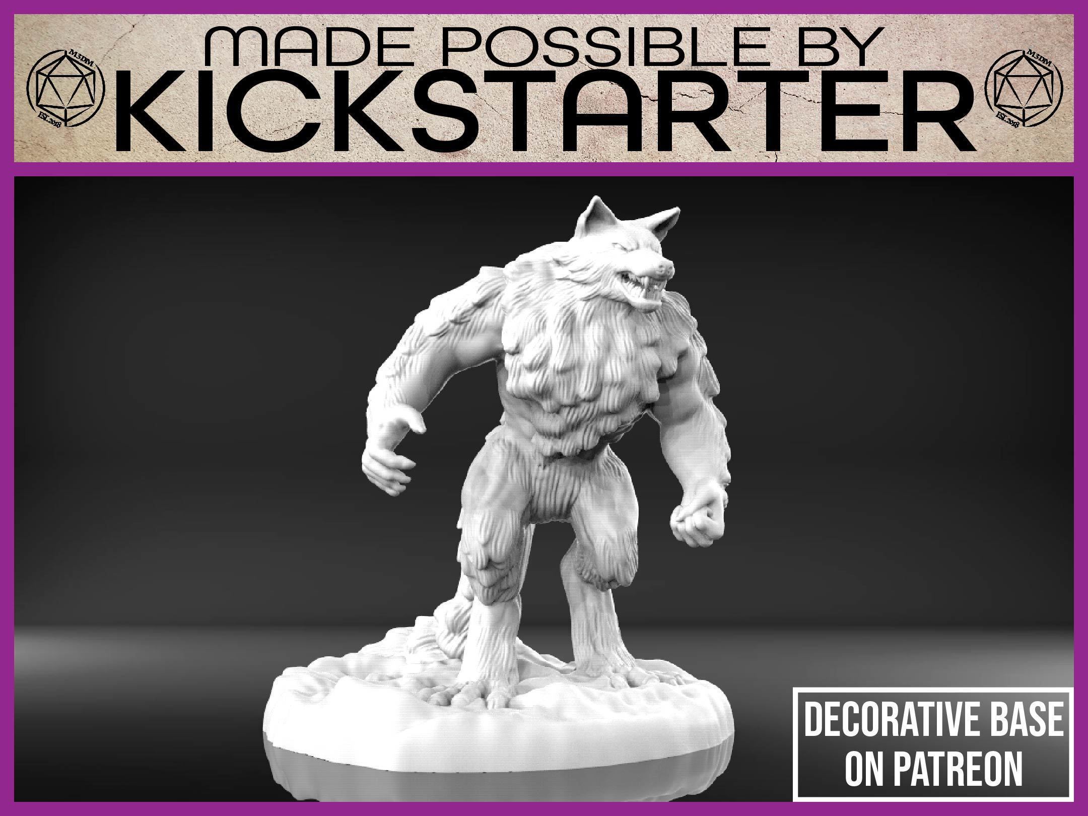 STL file Werewolf - Tabletop Miniature・3D printing model to download・Cults