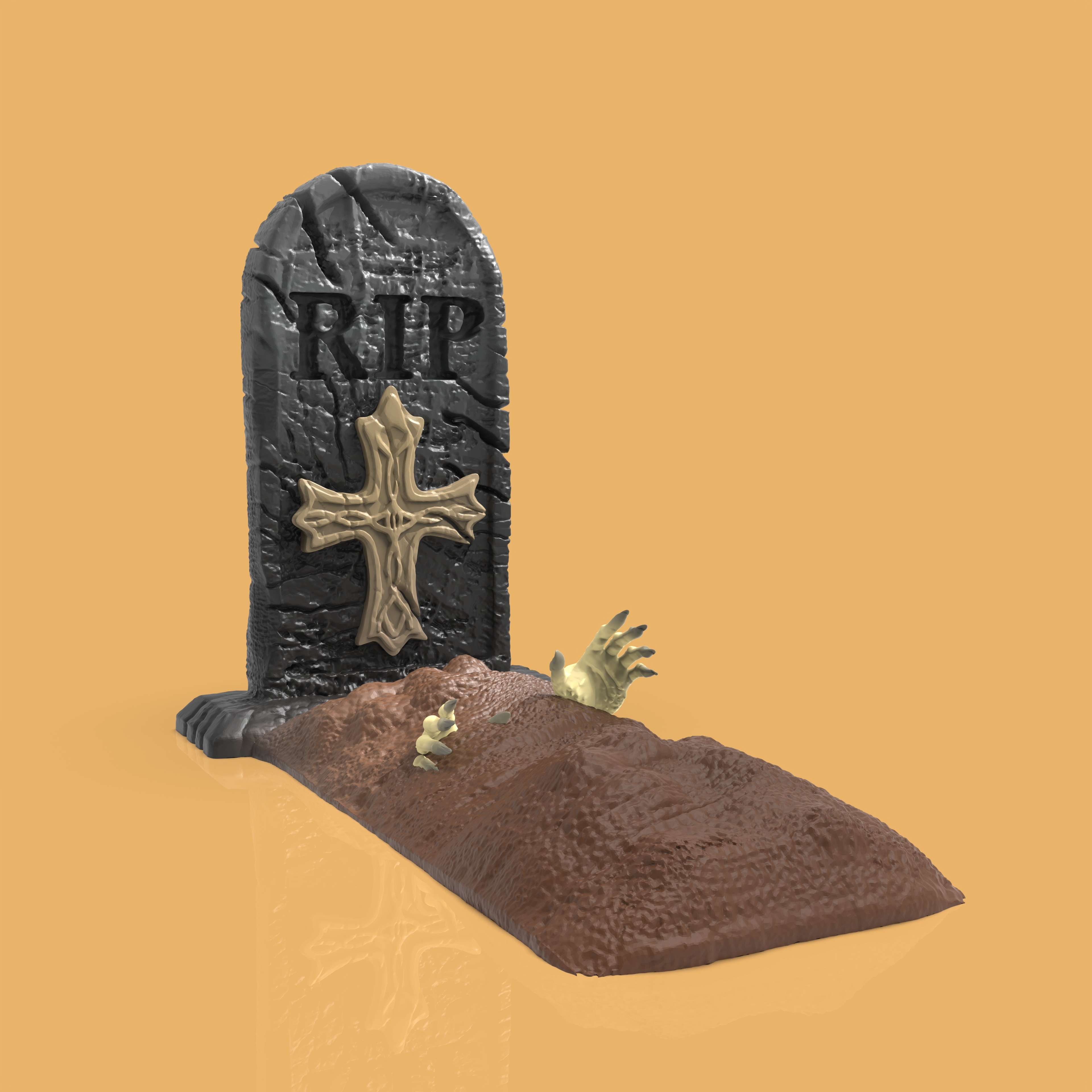 STL file Mimic Tombstone - Normal・3D printer design to download・Cults