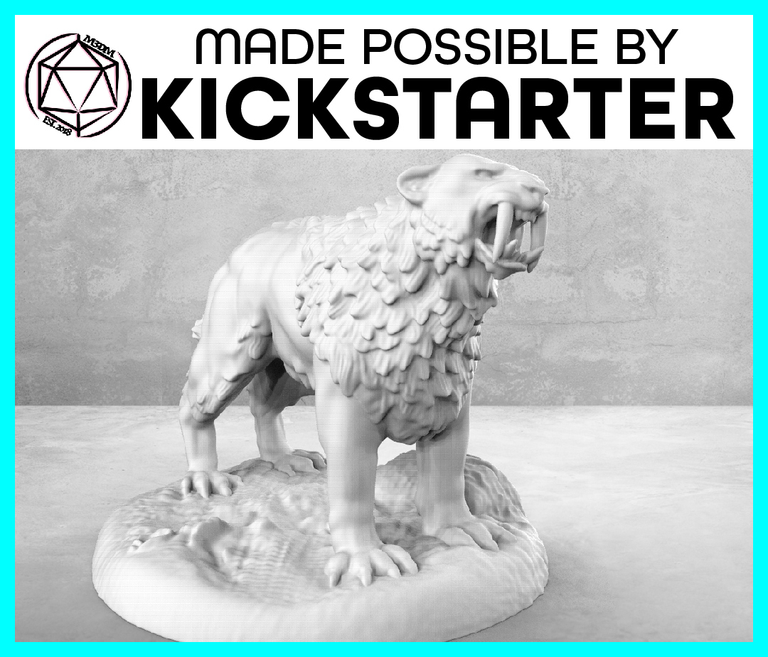 Free STL file Saber Tooth Tiger - Action Pose - Tabletop Miniature 🦷・3D ...