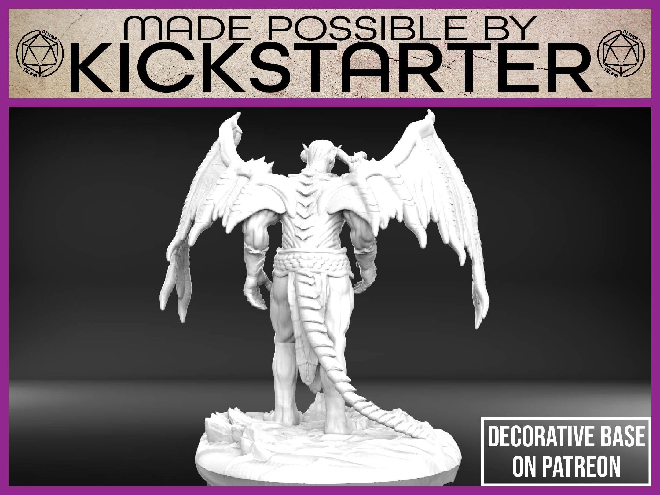 STL file Winged Demon - Tabletop Miniature・3D print object to download ...
