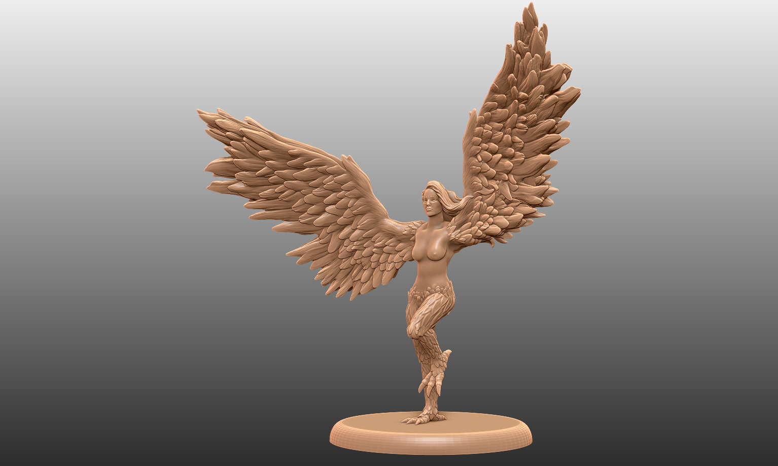 STL file Harpy Action Pose - Tabletop Miniature・3D printer model to ...