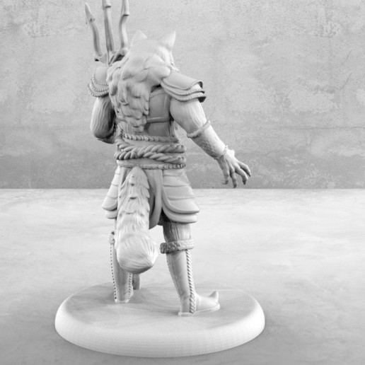 Download free 3D printer templates Fox Samurai - Tabletop Miniature ・ Cults
