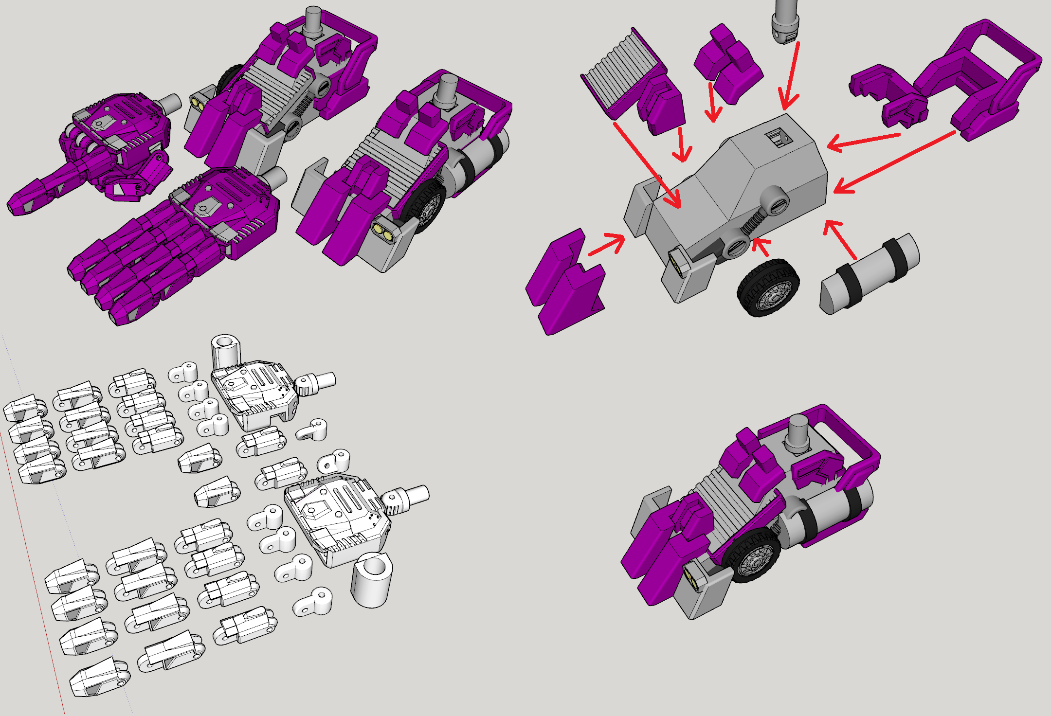 3D file TRANSFORMERS MENASOR COMBINER WARS feet IDW・3D printer model to ...