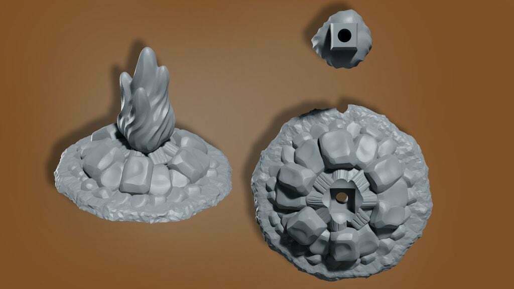 Free STL file Campfire・3D print object to download・Cults