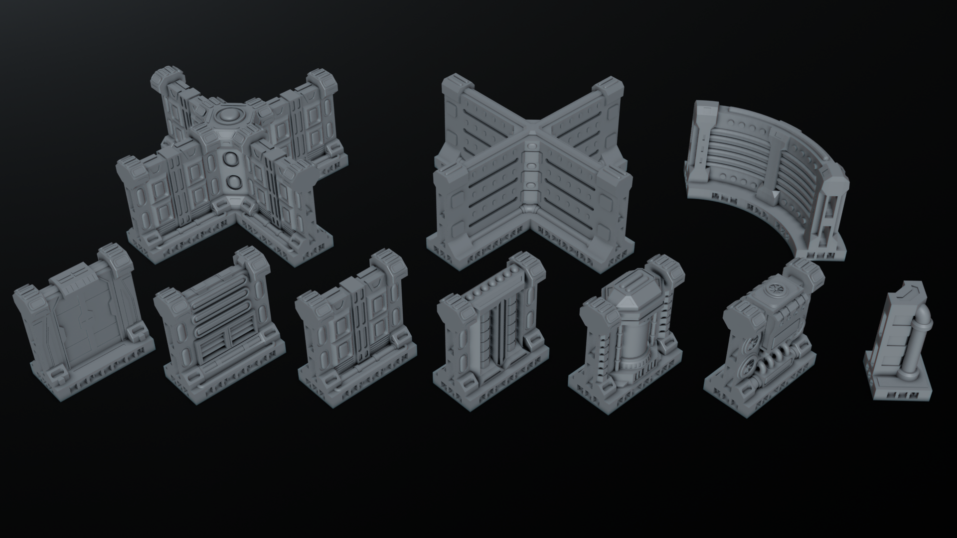 STL file Sci Fi Terrain Pack 🎲・Template to download and 3D print・Cults