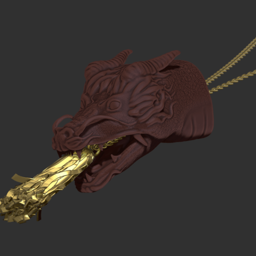 Download free STL file Dragon head necklace ・ Cults