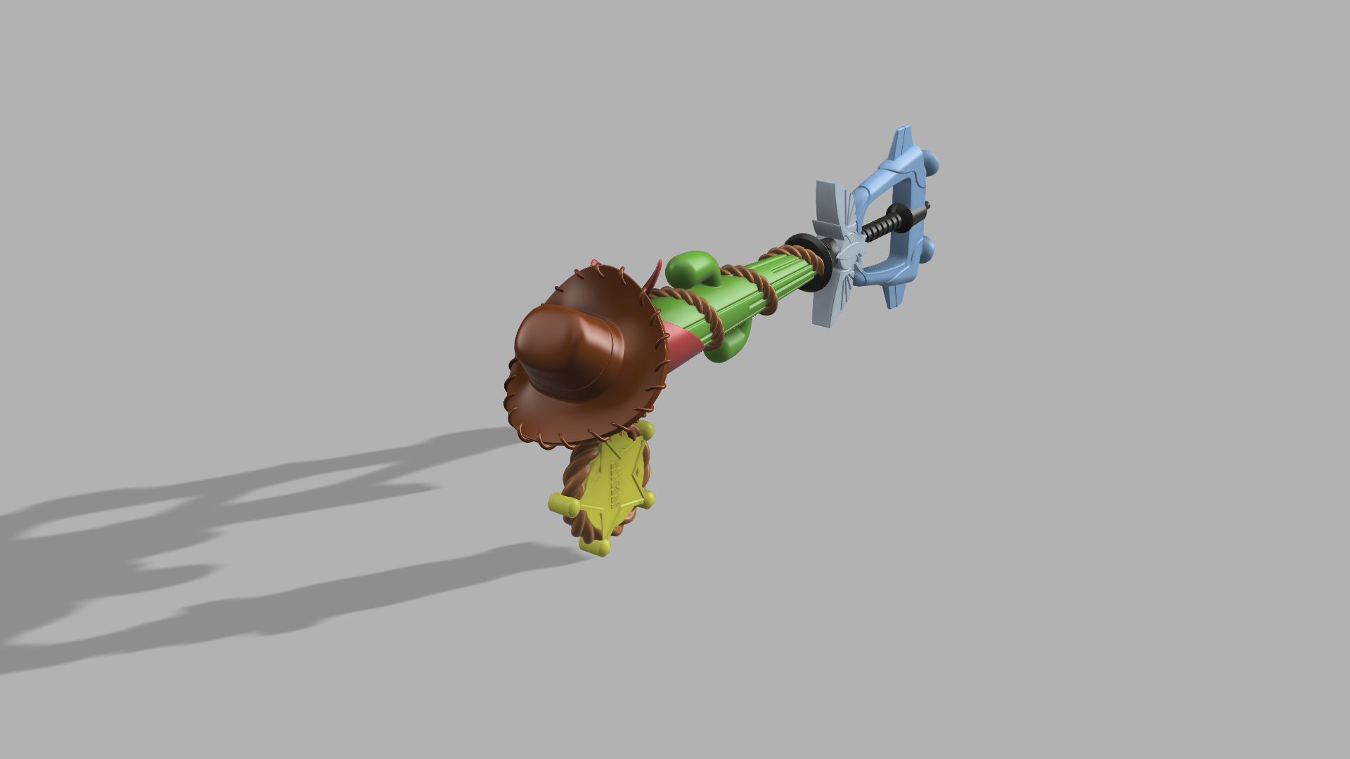 STL file Kingdom hearts 3 Full Size Favorite Deputy Toy Story Keyblade ...