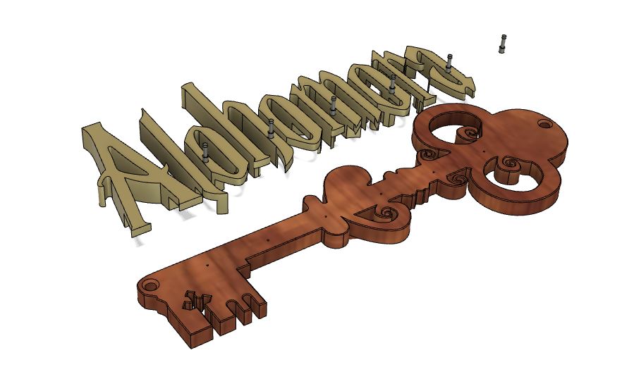 STL file Alohomora Wall Keychain・Template to download and 3D print・Cults