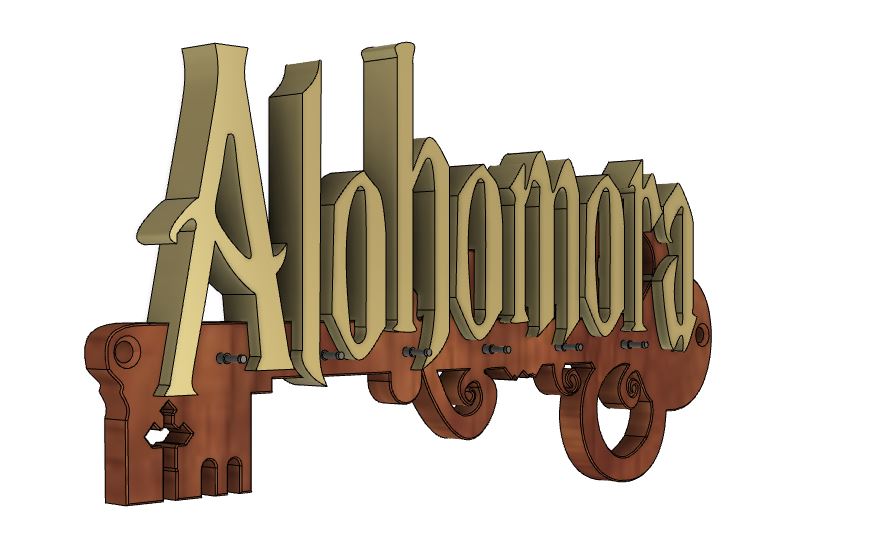 STL file Alohomora Wall Keychain・Template to download and 3D print・Cults