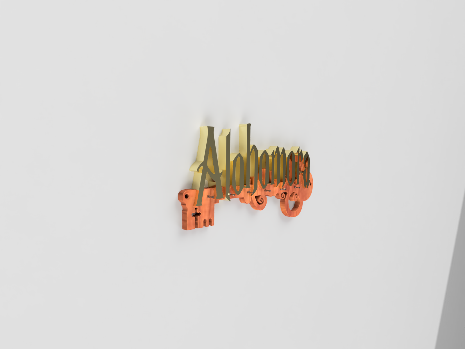 STL file Alohomora Wall Keychain・Template to download and 3D print・Cults