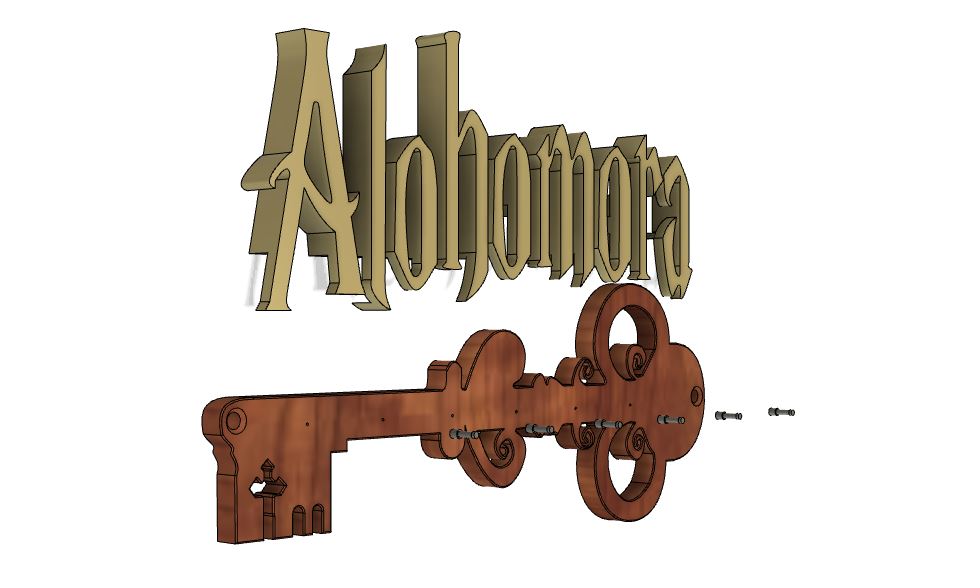 STL file Alohomora Wall Keychain・Template to download and 3D print・Cults