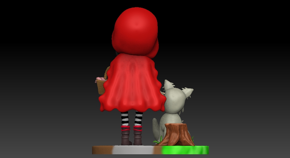 3D file Santoro red riding hood model 3D for print・3D print design to ...