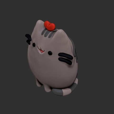 Download OBJ file pusheen cat • Model to 3D print ・ Cults