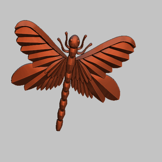 Download STL file Dragonfly 3d Relief STL file • 3D printer template ...