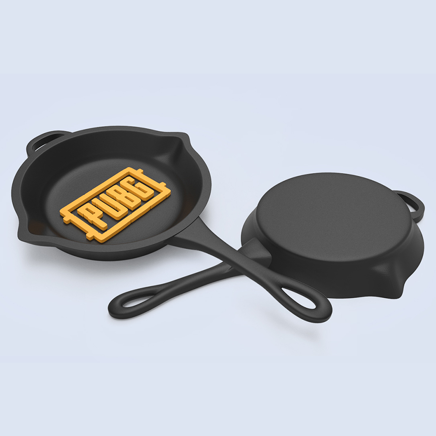 STL file PUBG Frying Pan Keychain 🗝️・3D print model to download・Cults