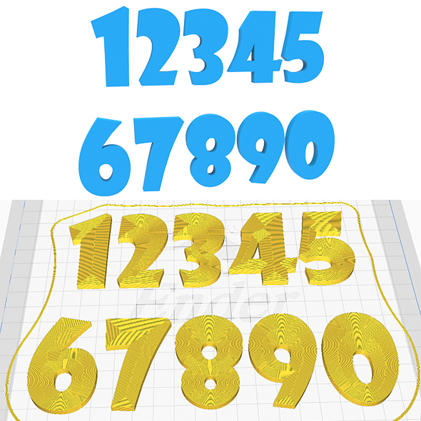 STL file NUMBERS・3D print model to download・Cults