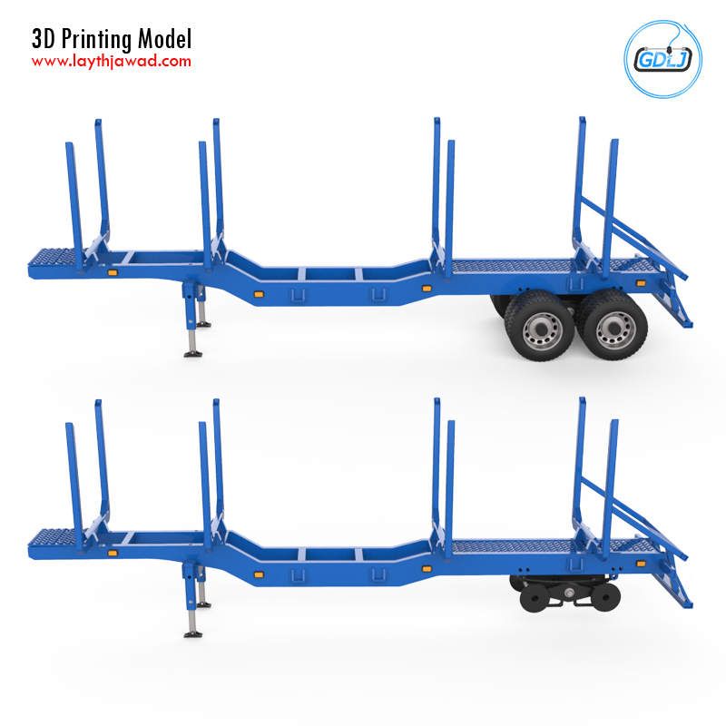 3D file Trailer for Carrying Logs・3D print design to download・Cults