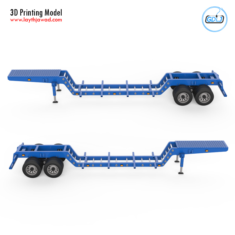 3D file Heavy Trailer With Container・3D printer model to download・Cults