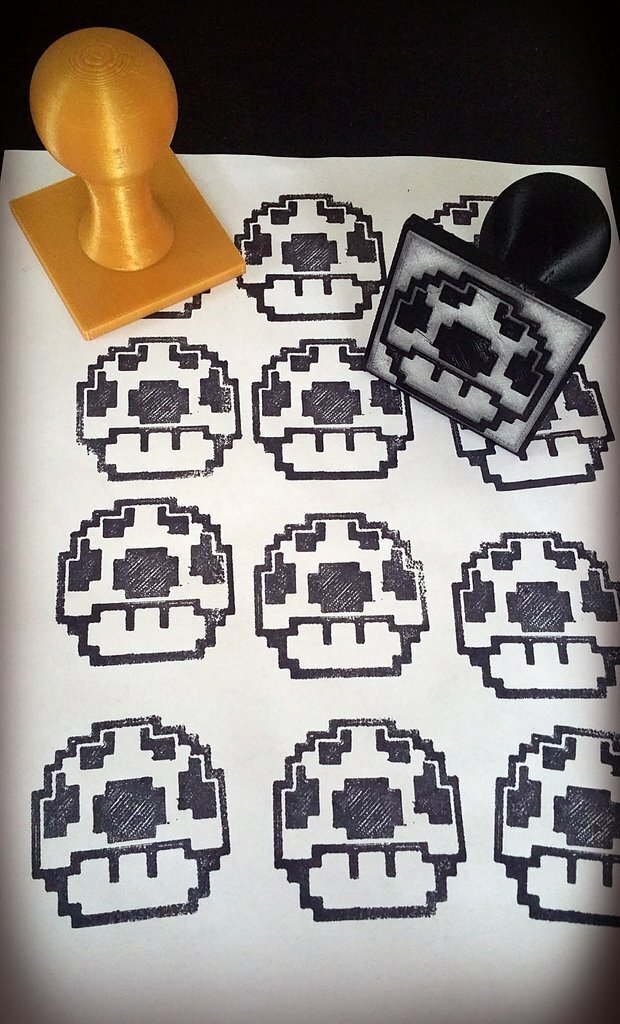 Free STL file Geeky 8bit character Rubber Stamps・3D print object to ...