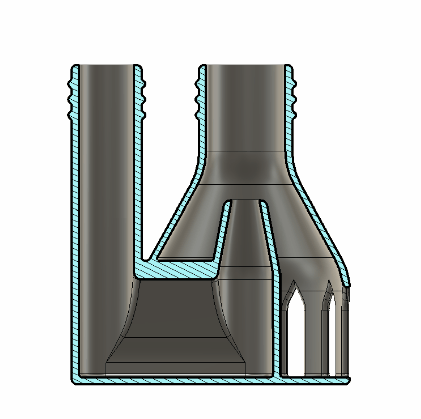 STL file 180degree angled Water Suction Jet Pump Ejector vacuum for 3/4 ...