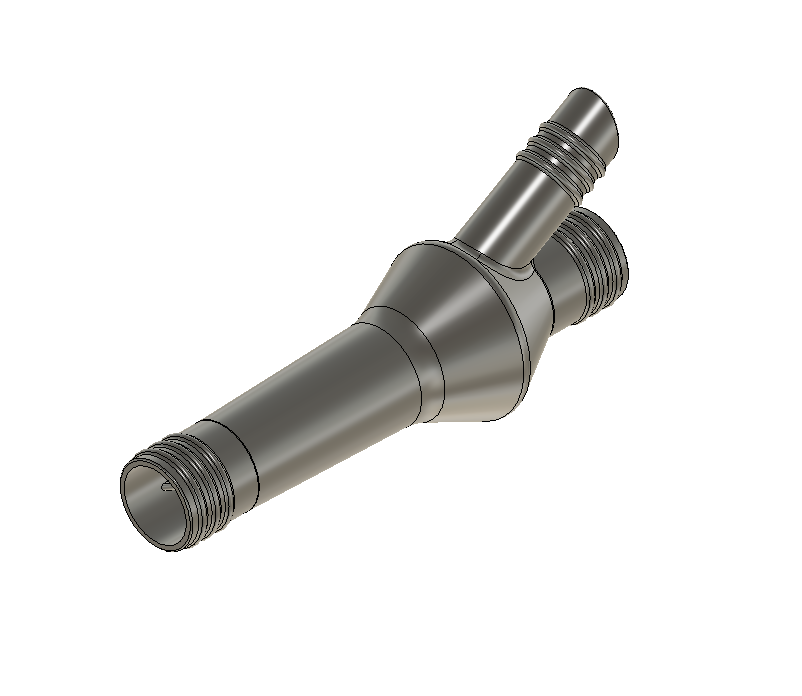 STL file Cyclone separator filter for liquids 1 inch 25,4mm hose ...