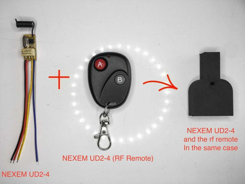 Free STL file Remote + RF Relay (Nexem UD2-4) Case 🔧・Template to download and 3D print・Cults