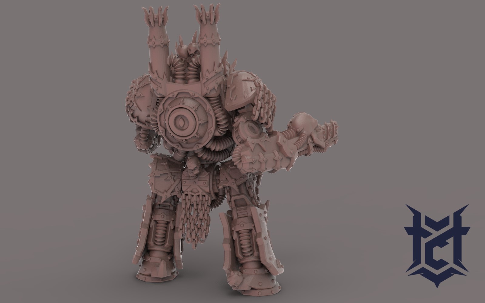 3D file Chaos war machine ⚔・3D printing model to download・Cults
