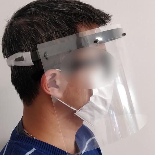 Download free STL file Protective visor / Face shield • Object to 3D ...