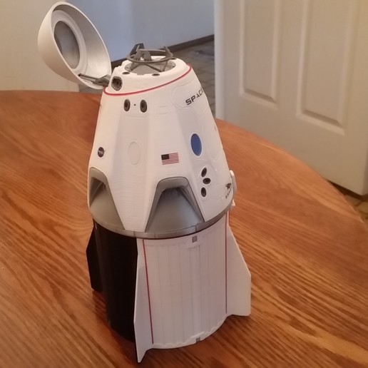 3D printed Crew Dragon • made with Prusa MK3S / Prusa Mini ・ Cults