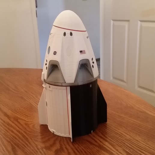 3D printed Crew Dragon • made with Prusa MK3S / Prusa Mini ・ Cults